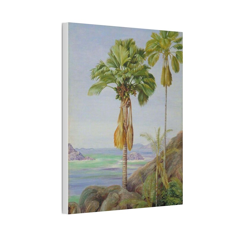 Palm Tree Beach Canvas - Etsy