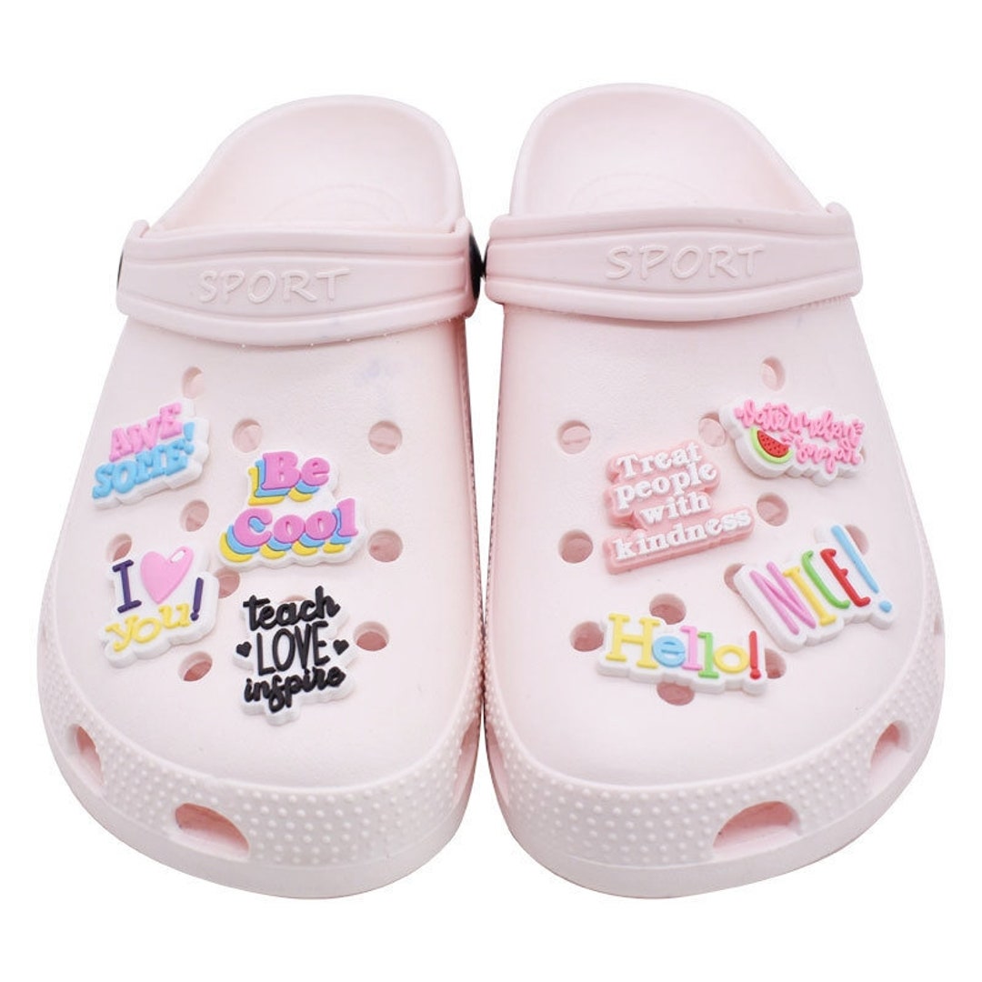 Inspirational Phrases Shoes Charms Phrases Croc Charms Hello - Etsy
