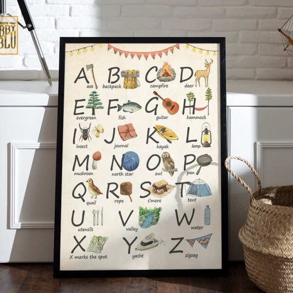 Camping Alphabet - Etsy