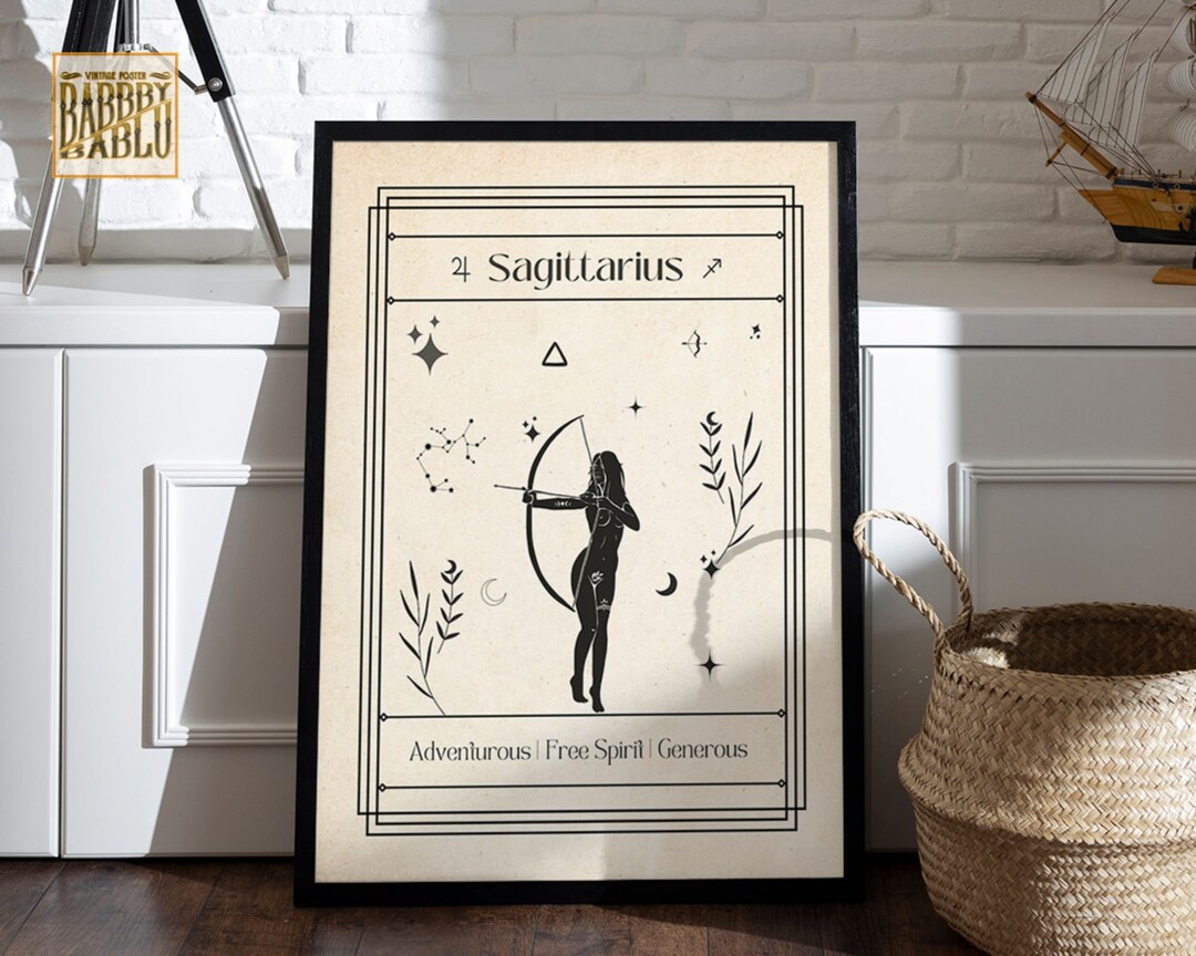 Sagittarius Tarot Card Zodiac Astrology Style Birthday Gift - Etsy