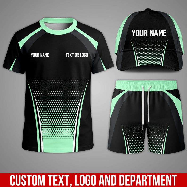 Custom Color Sport Brighten Set – Personalized Shirt, Shorts and Cap ...