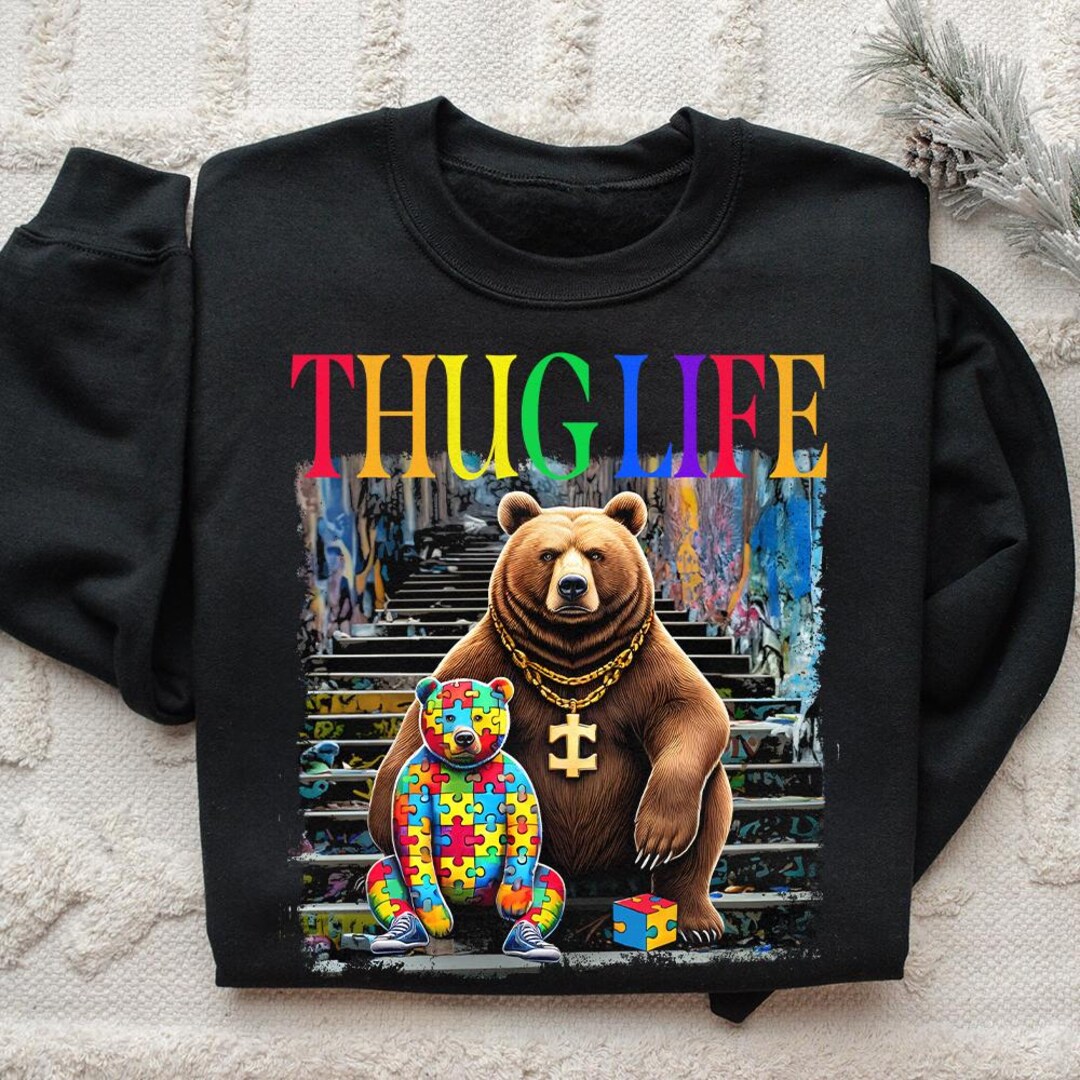 Hip Hop Autism Boy Teddy Bear Shirt, Autism Awareness Shirt, Bold and ...