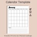 12 Month Undated Calendar Template Blank Printable Calendar Editable ...