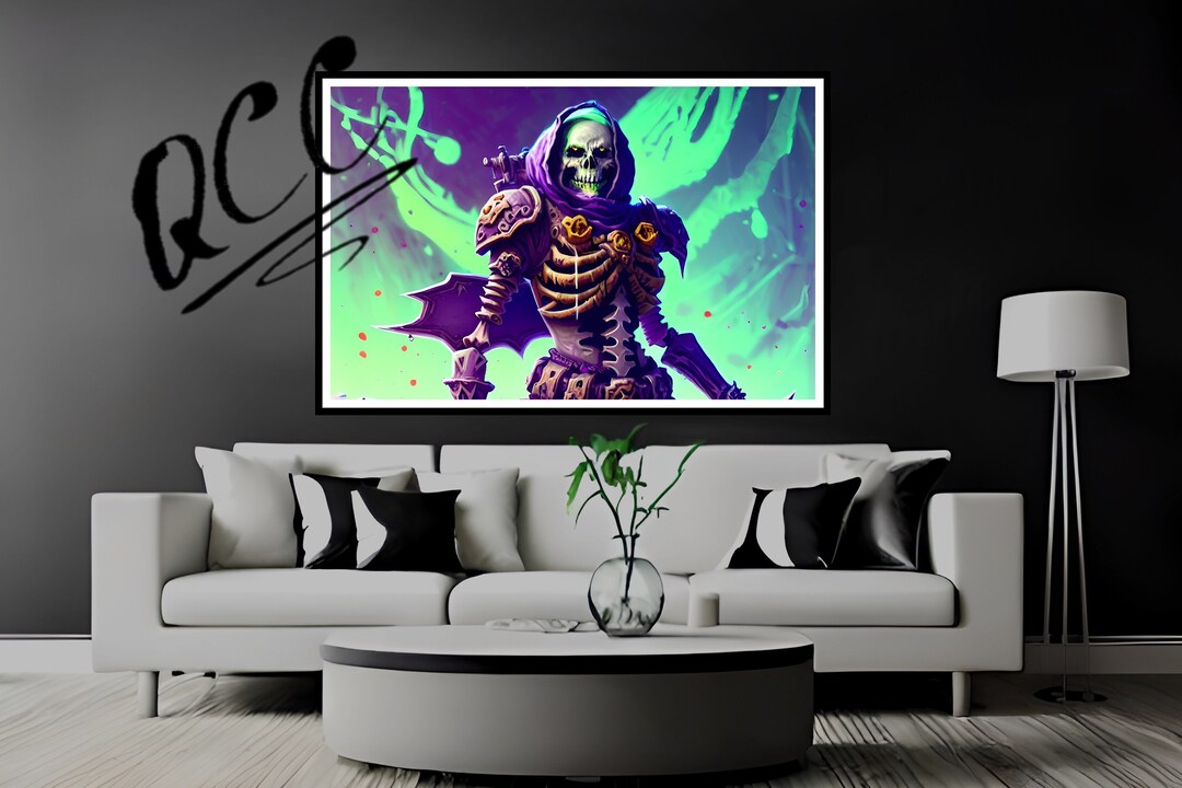 Gaming Room Decor - Skeleton Warrior 4 - Etsy