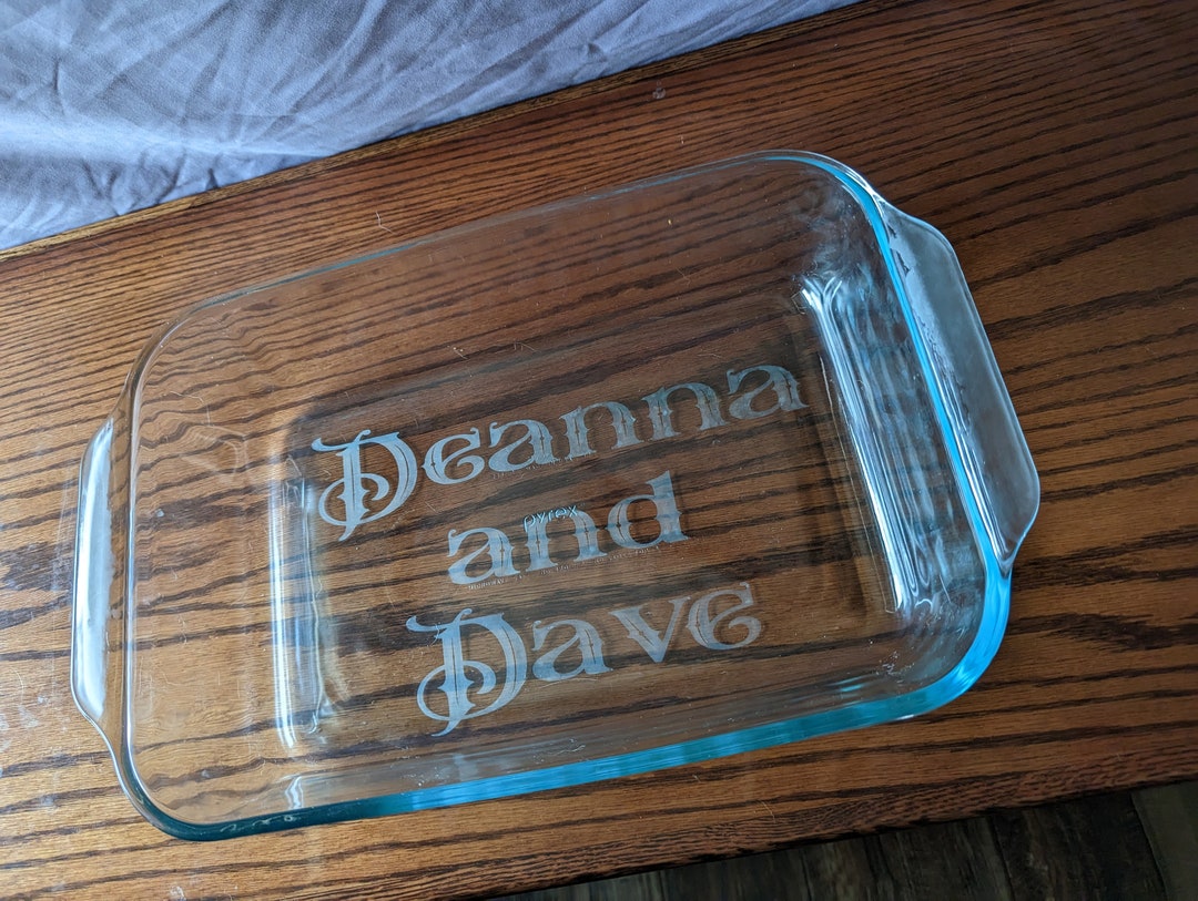 Custom Etched Glass Pyrex Baking Dish 5 Quart - Etsy