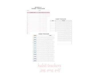 Digital Habit Tracker Spreadsheet Pink Google Sheet Template 2022 Daily ...