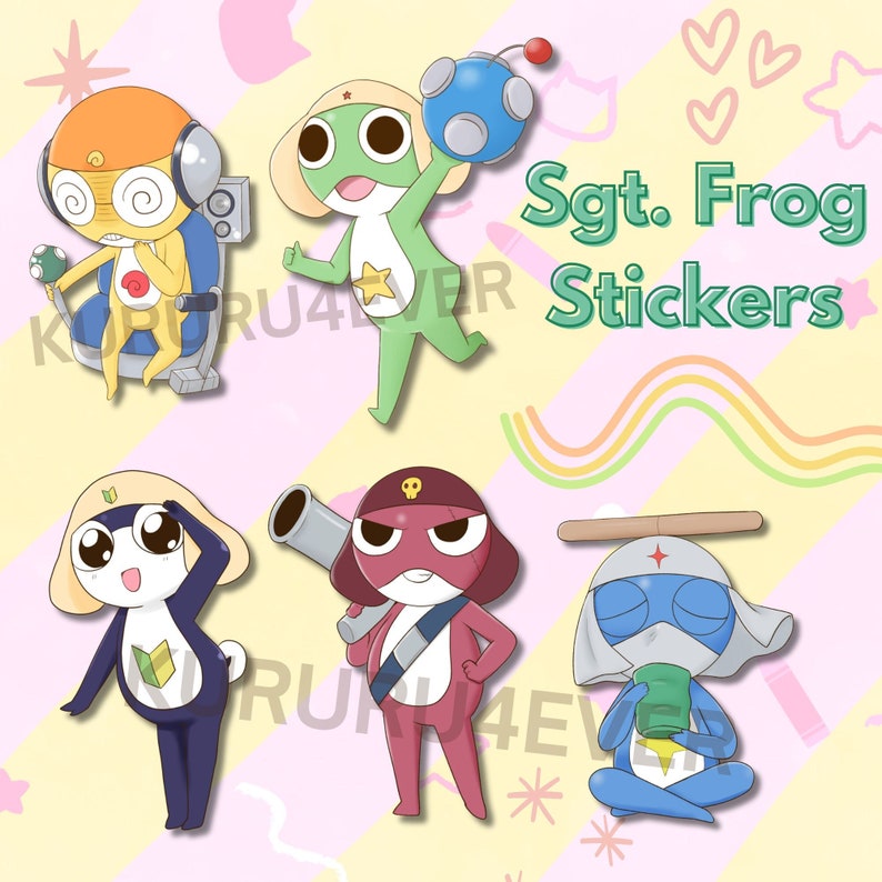 Sgt. Frog Keroro Stickers - Etsy