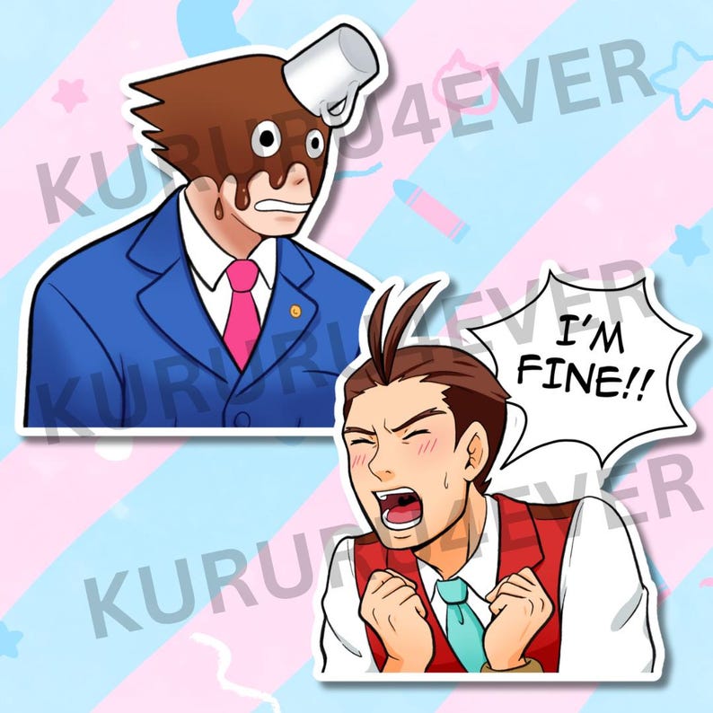 Phoenix Wright & Apollo Justice Stickers - Ace Attorney - Etsy