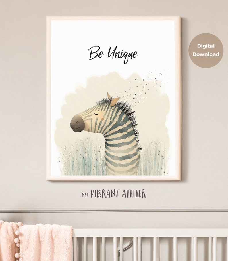 Safari Nursery Decor With Inspirational Sayings, Baby Animal Prints for ...