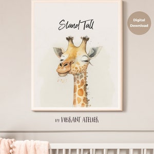 Safari Nursery Decor With Inspirational Sayings, Baby Animal Prints for ...