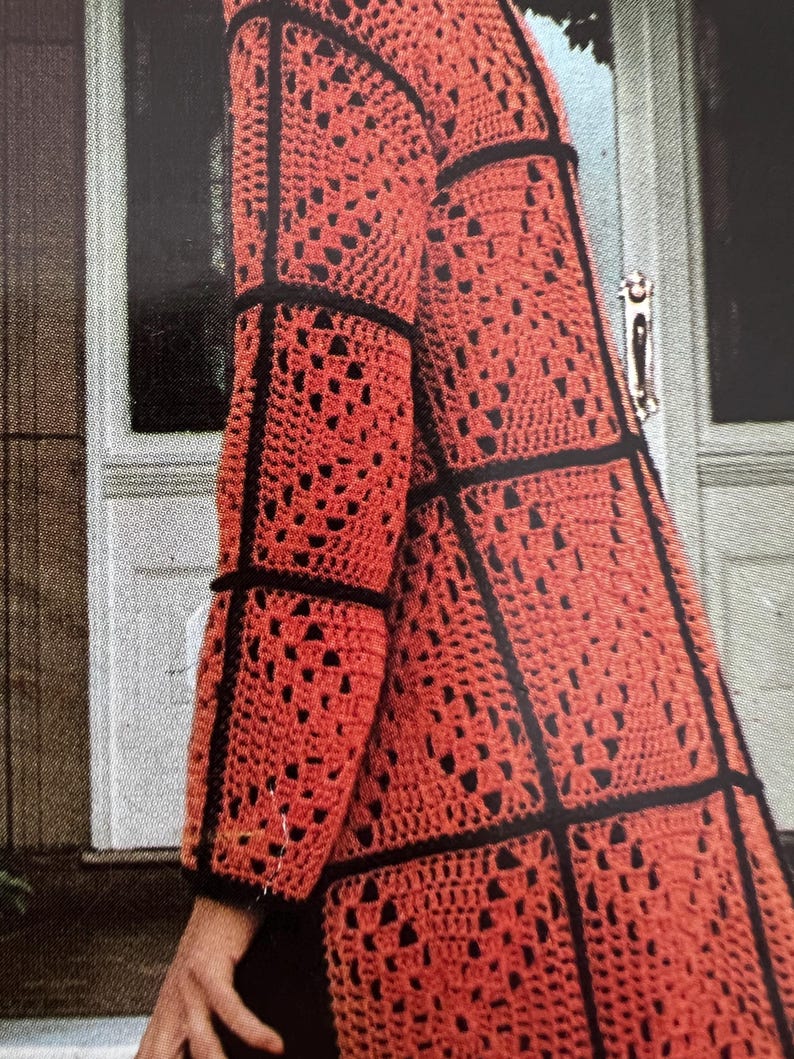 Granny Square Duster Coat Crochet Pattern PDF Download, Crochet Pattern ...