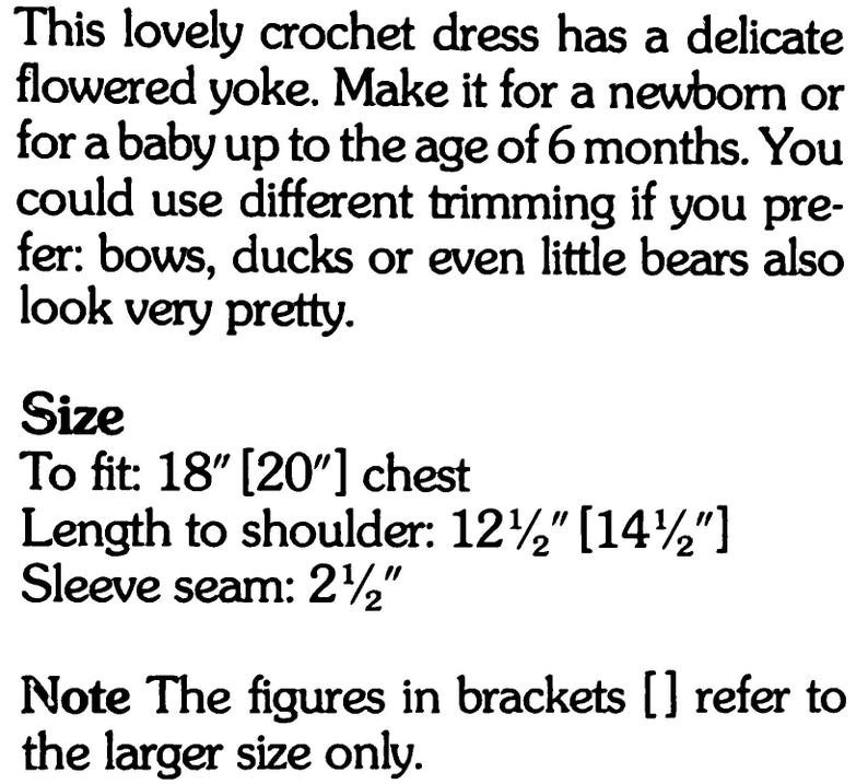 Baby’s Floral Yoke Dress Crochet Pattern PDF Download, Baby Crochet ...