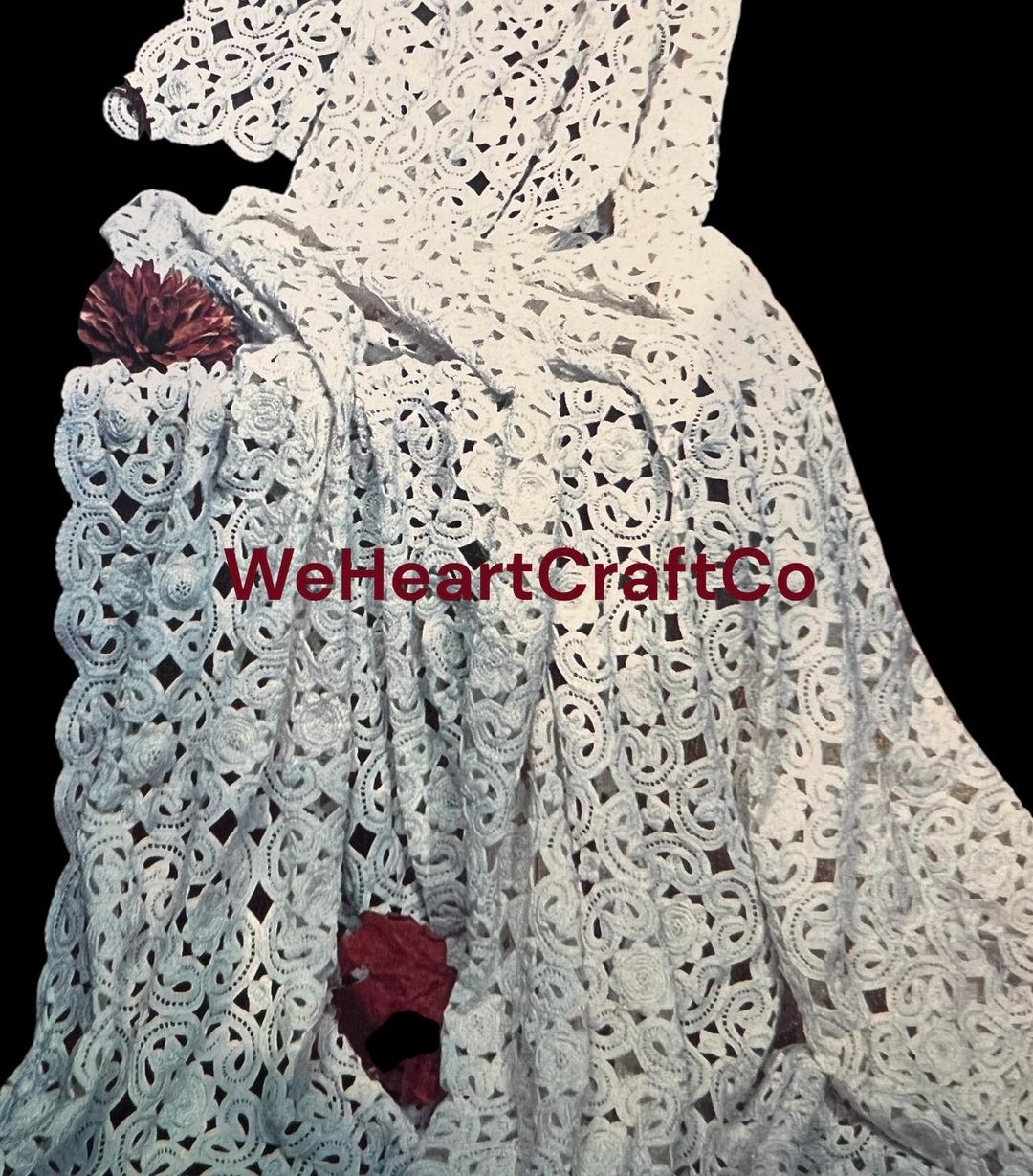 Crochet Irish Lace Afghan Pattern, Single Bedspread (PDF Download) - Etsy