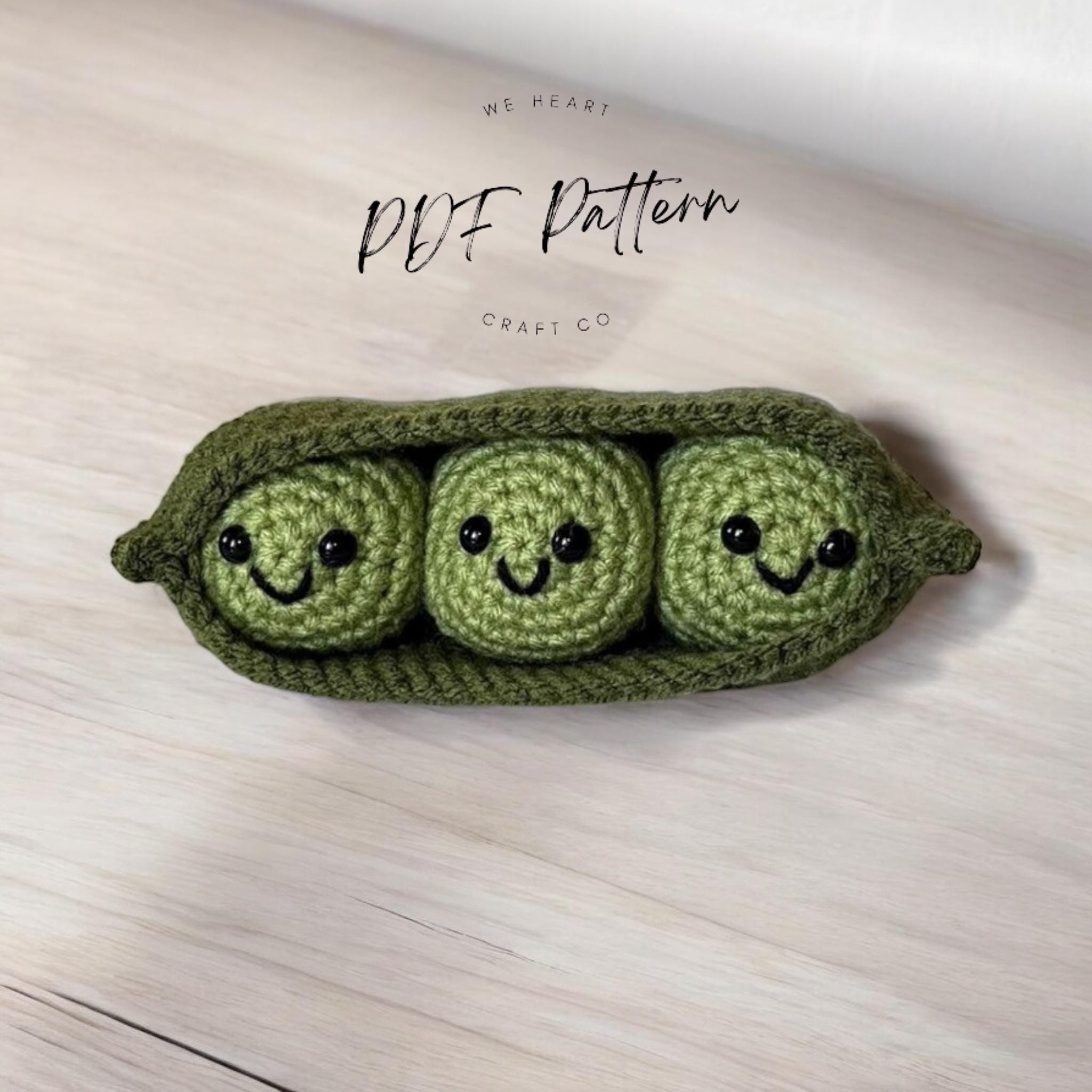 Peas Pod Crochet Amigurumi Pattern PDF Download, Food Pattern, Digital ...