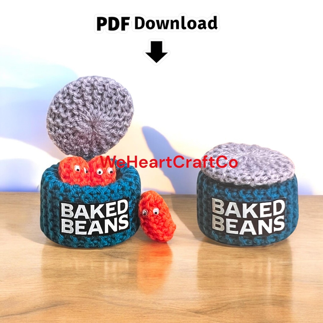 Food Knitting Pattern, Baked Beans Pattern: US/UK Toy Food (PDF ...