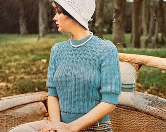5 Ply Knitting Pattern PDF Download, Vintage Pattern, Beach Top ...