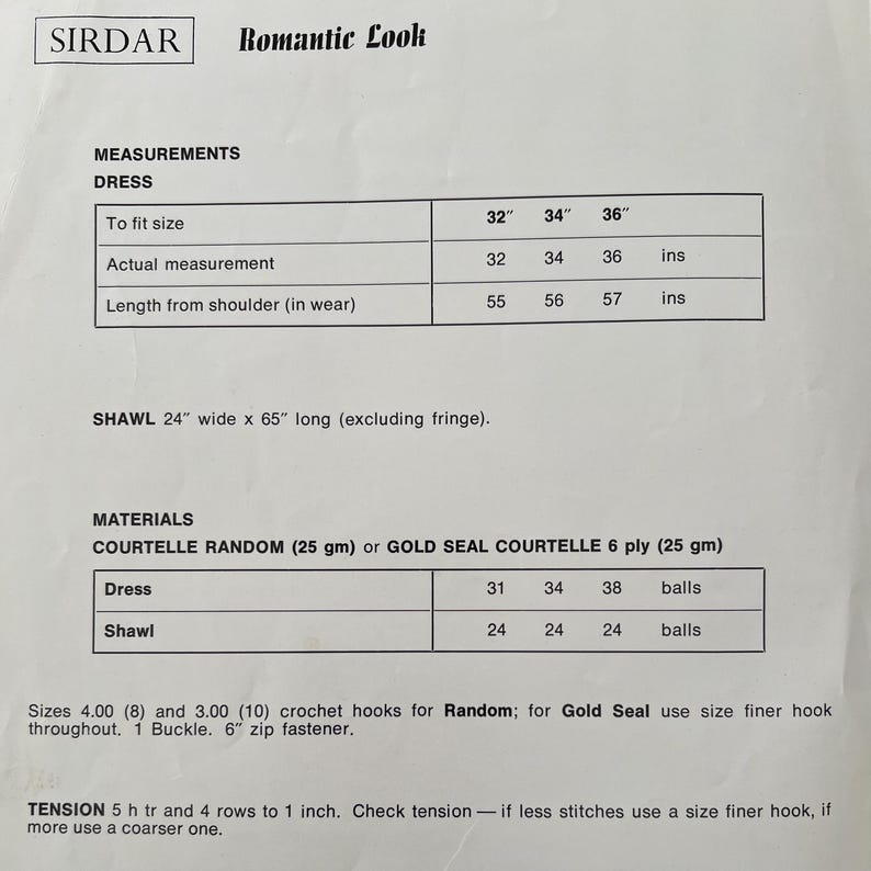 Vintage Gown Dress Crochet Pattern PDF Download, Vintage Pattern, Shawl ...