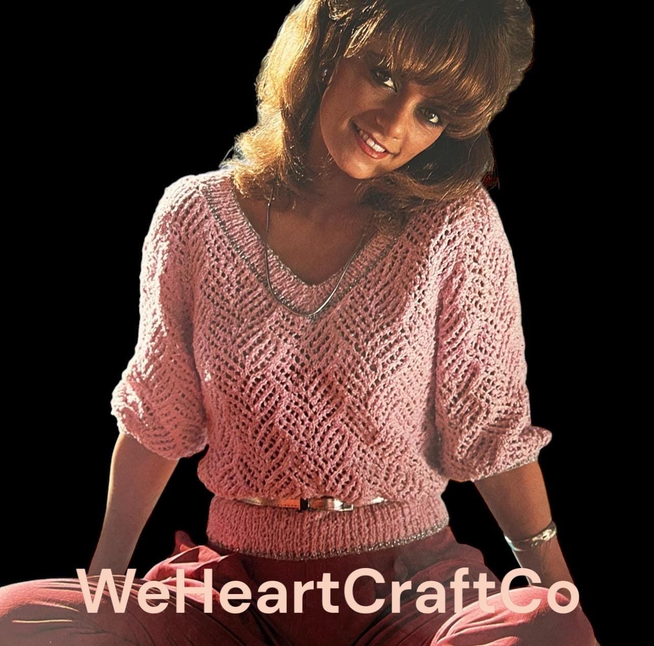 V-neck Knitting Pattern Vintage PDF Download, Vintage Pattern, Retro ...