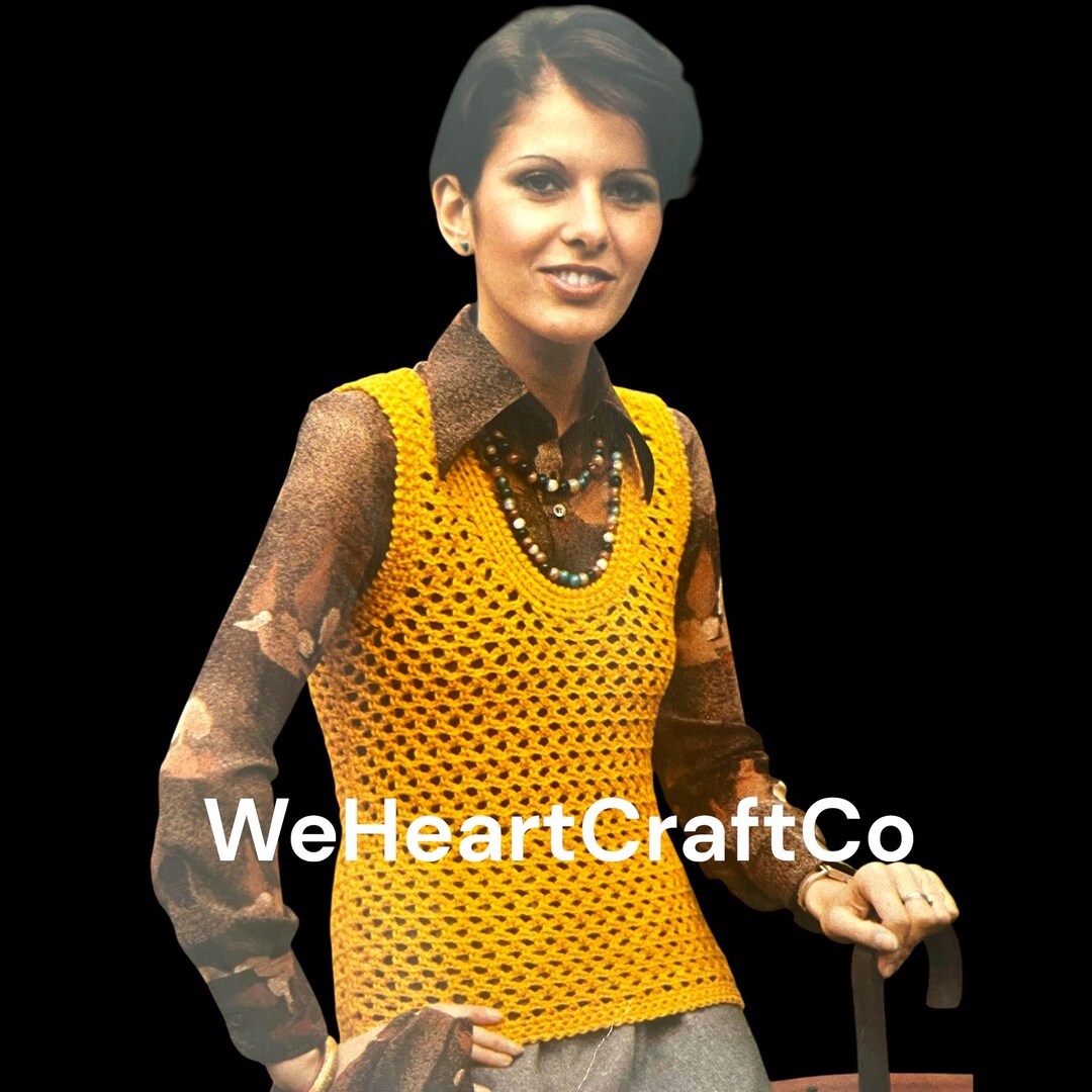 Crochet Loop Tank Top Pattern, Beginner Vintage PDF (digital Download ...
