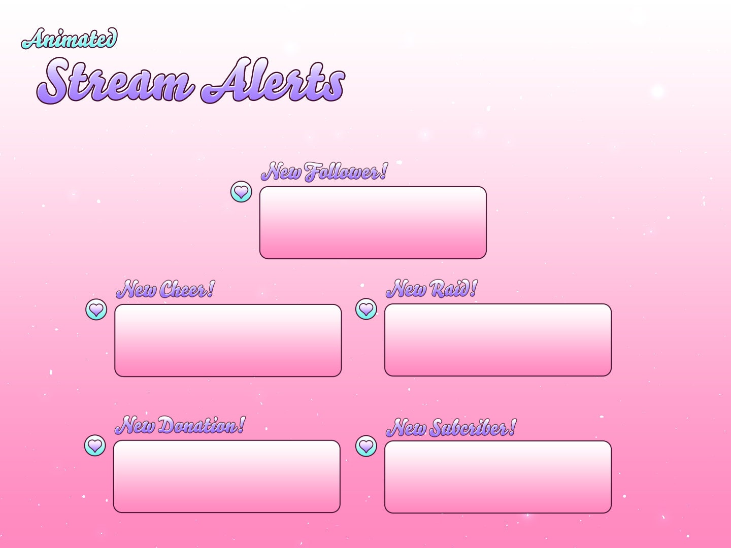 Y2K Animated Pink Pastel Stream Overlay Package | Vtuber Friendly ...