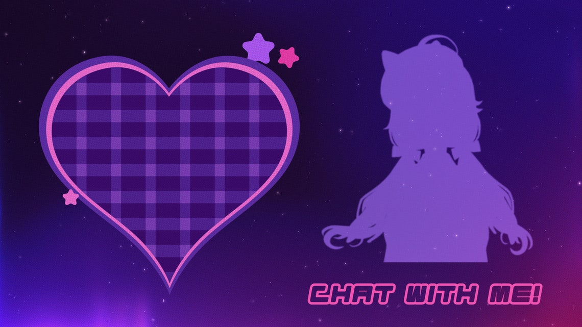 Y2K Animated Dark Purple Stream Overlay Pack | Vtuber Friendly | Stream ...