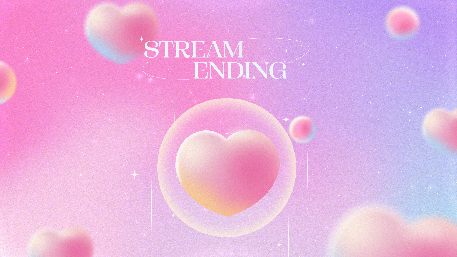 Animated Soft Love Hearts Pink Stream Overlay Package Vtuber Friendly ...