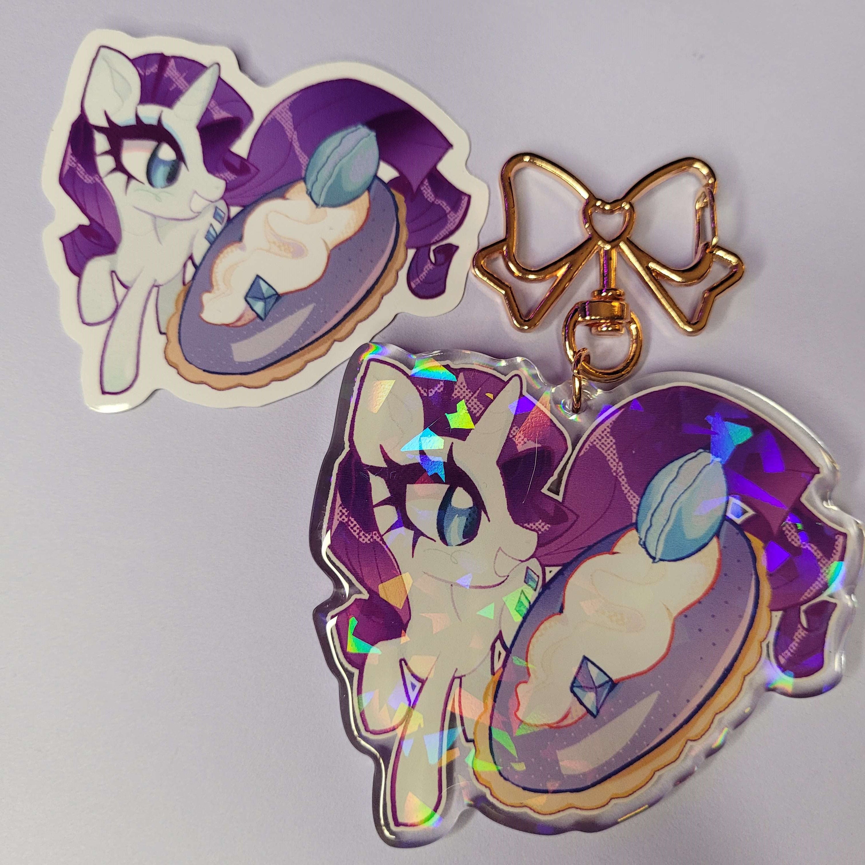 My Little Pony Rarity Cute Kawaii 3 Inch Rainbow Acrylic Charms - Etsy