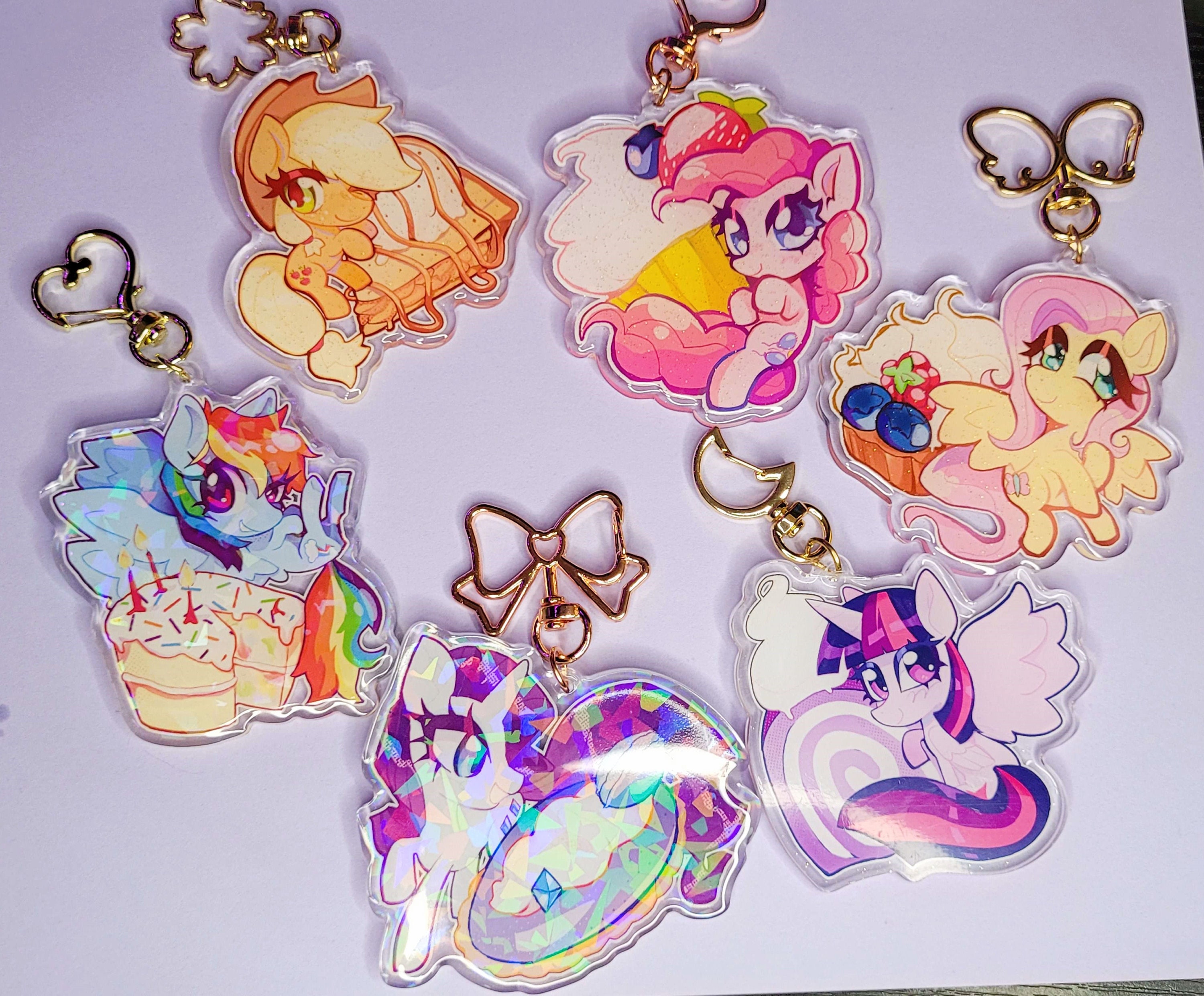 My Little Pony Rarity Cute Kawaii 3 Inch Rainbow Acrylic Charms - Etsy