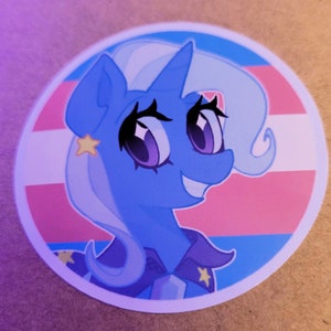 Trixie Lulamoon Trans Pride Flag My Little Pony Sticker - Etsy