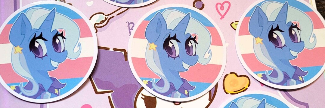 Trixie Lulamoon Trans Pride Flag My Little Pony Sticker - Etsy
