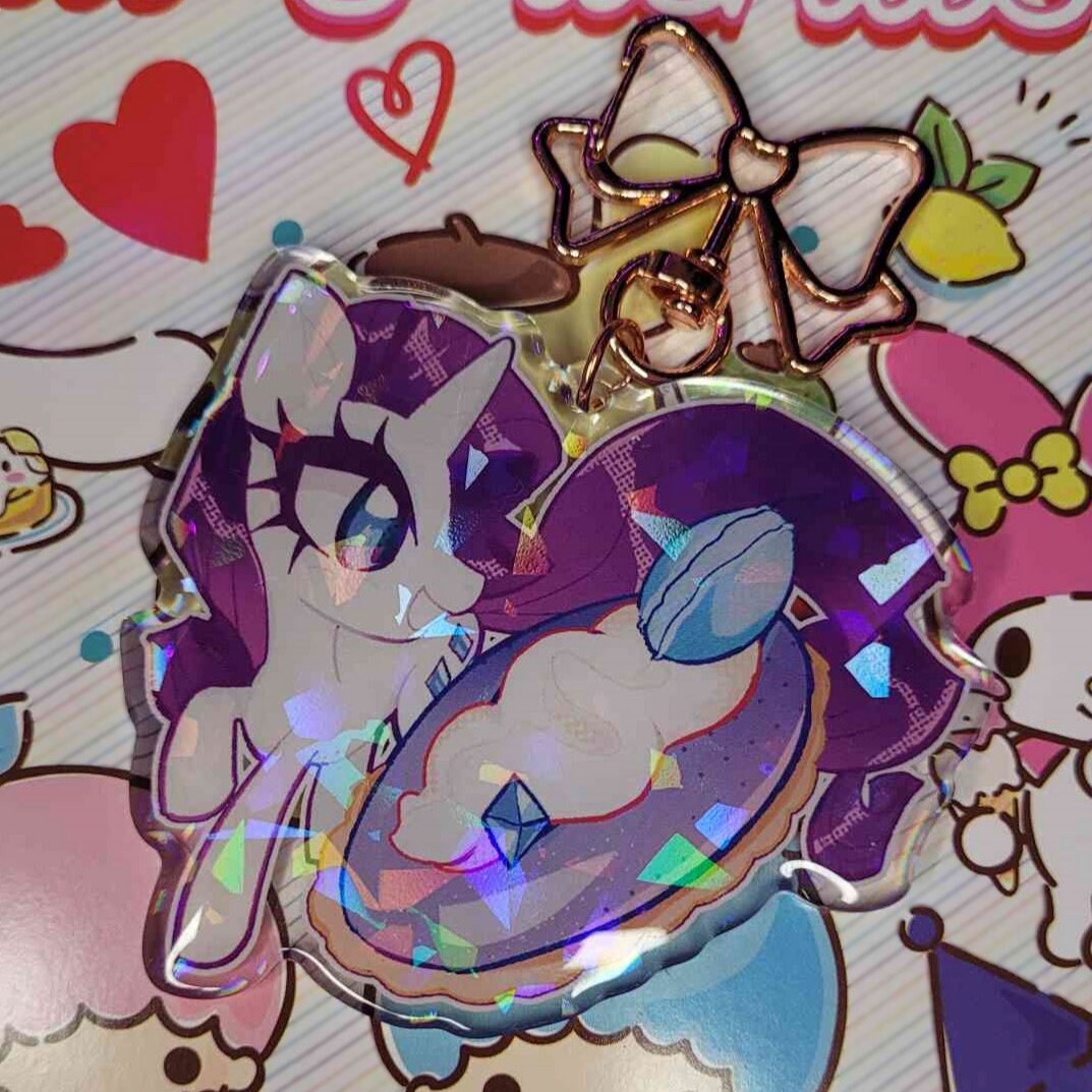 My Little Pony Rarity Cute Kawaii 3 Inch Rainbow Acrylic Charms - Etsy
