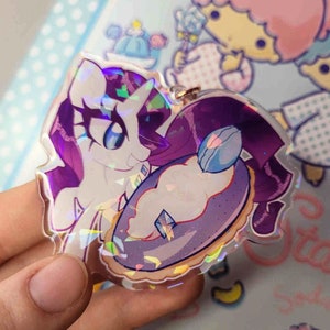 My Little Pony Rarity Cute Kawaii 3 Inch Rainbow Acrylic Charms ...