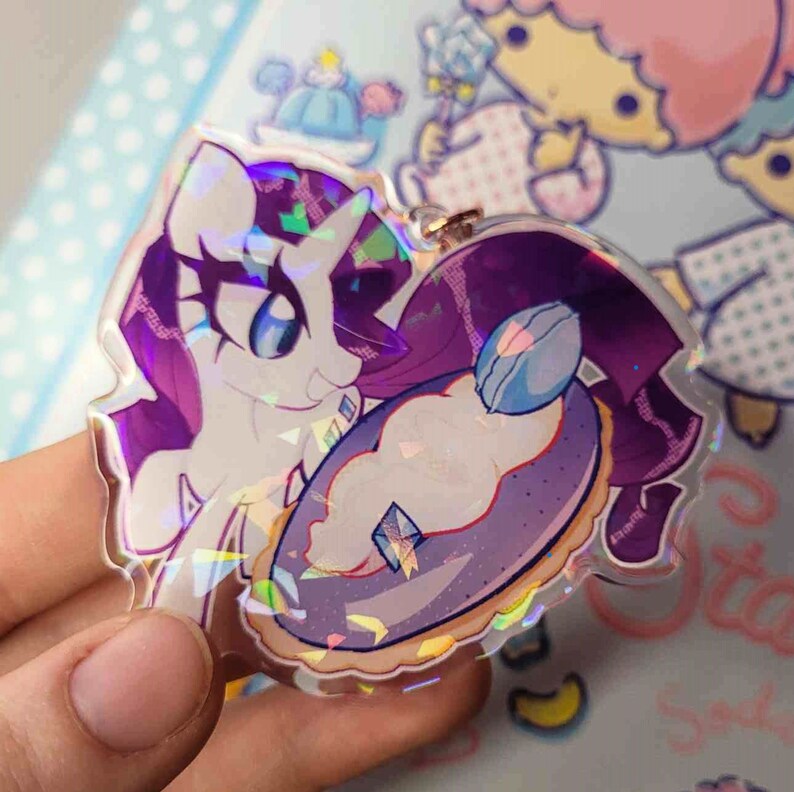 My Little Pony Rarity Cute Kawaii 3 Inch Rainbow Acrylic Charms - Etsy
