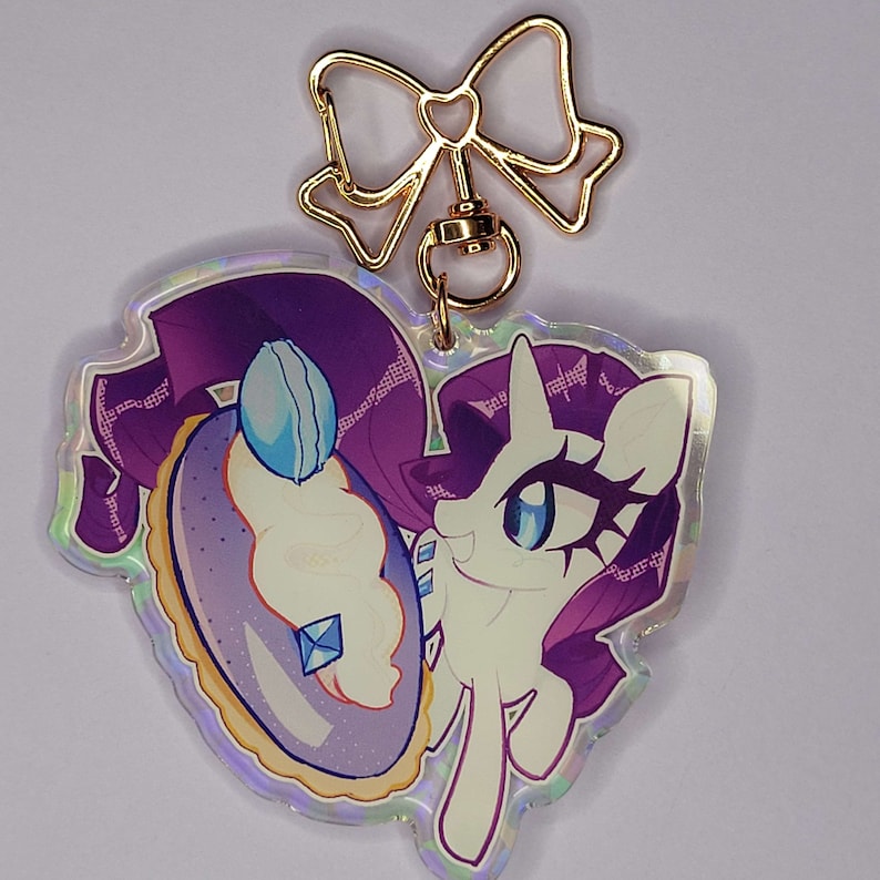 My Little Pony Rarity Cute Kawaii 3 Inch Rainbow Acrylic Charms - Etsy