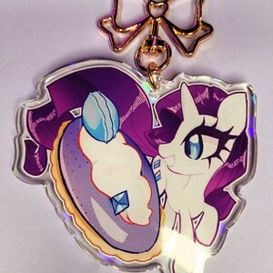 My Little Pony Rarity Cute Kawaii 3 Inch Rainbow Acrylic Charms ...