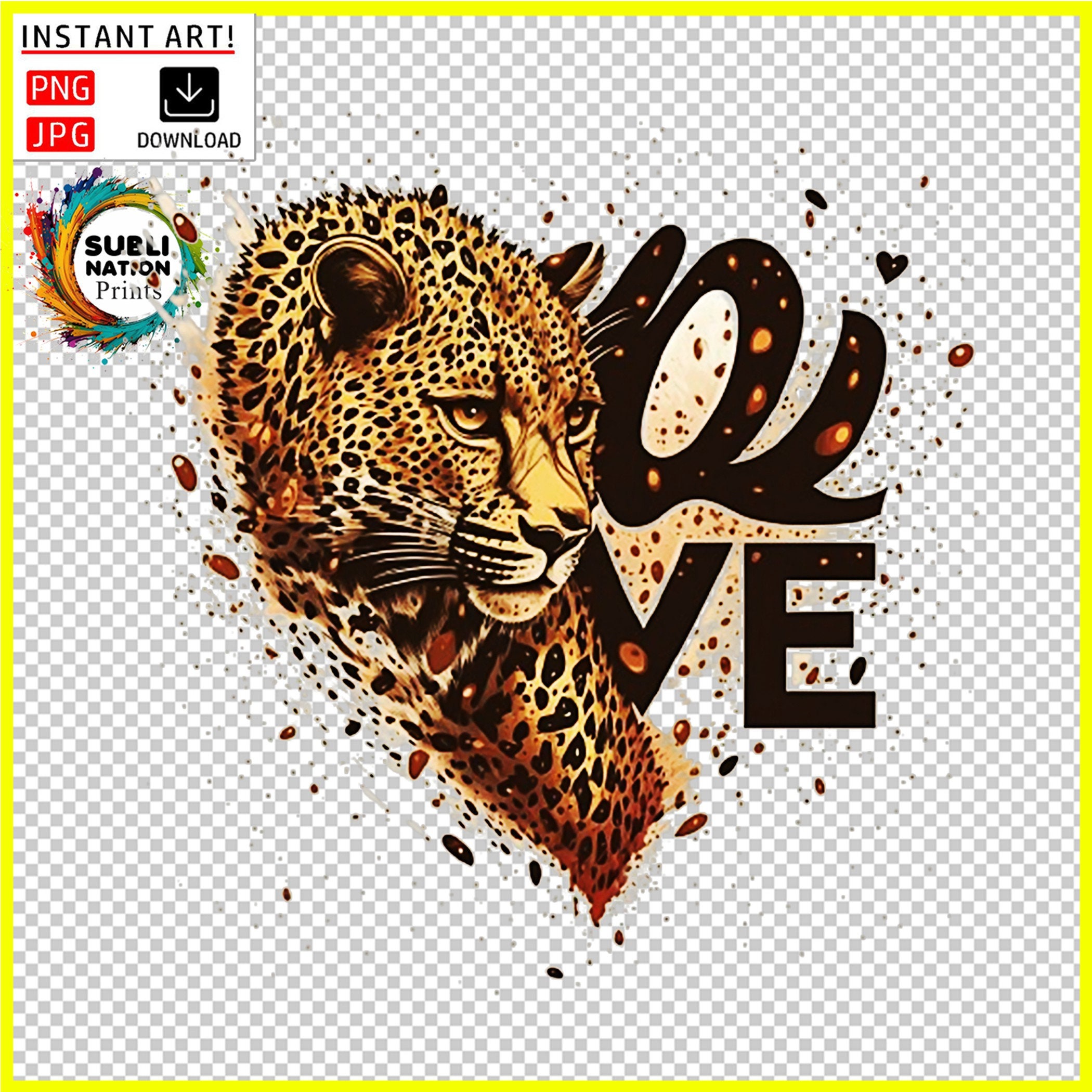 Cheetah Love Png - Etsy
