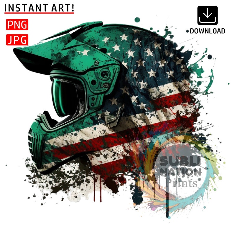 Distressed Vintage Us Flag Helmet Splat Art Png - Etsy