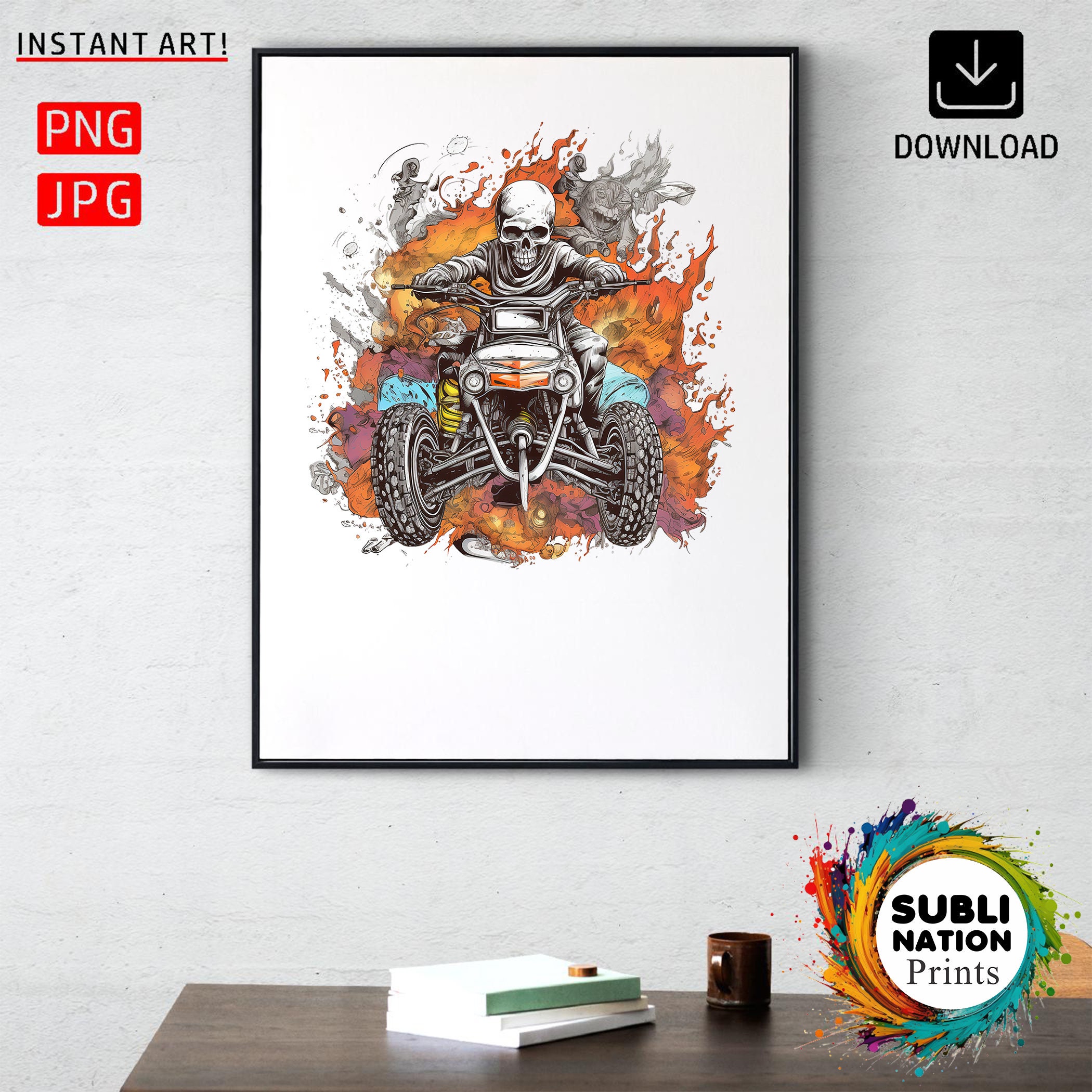 ATV Rider Hot Skeleton - Etsy