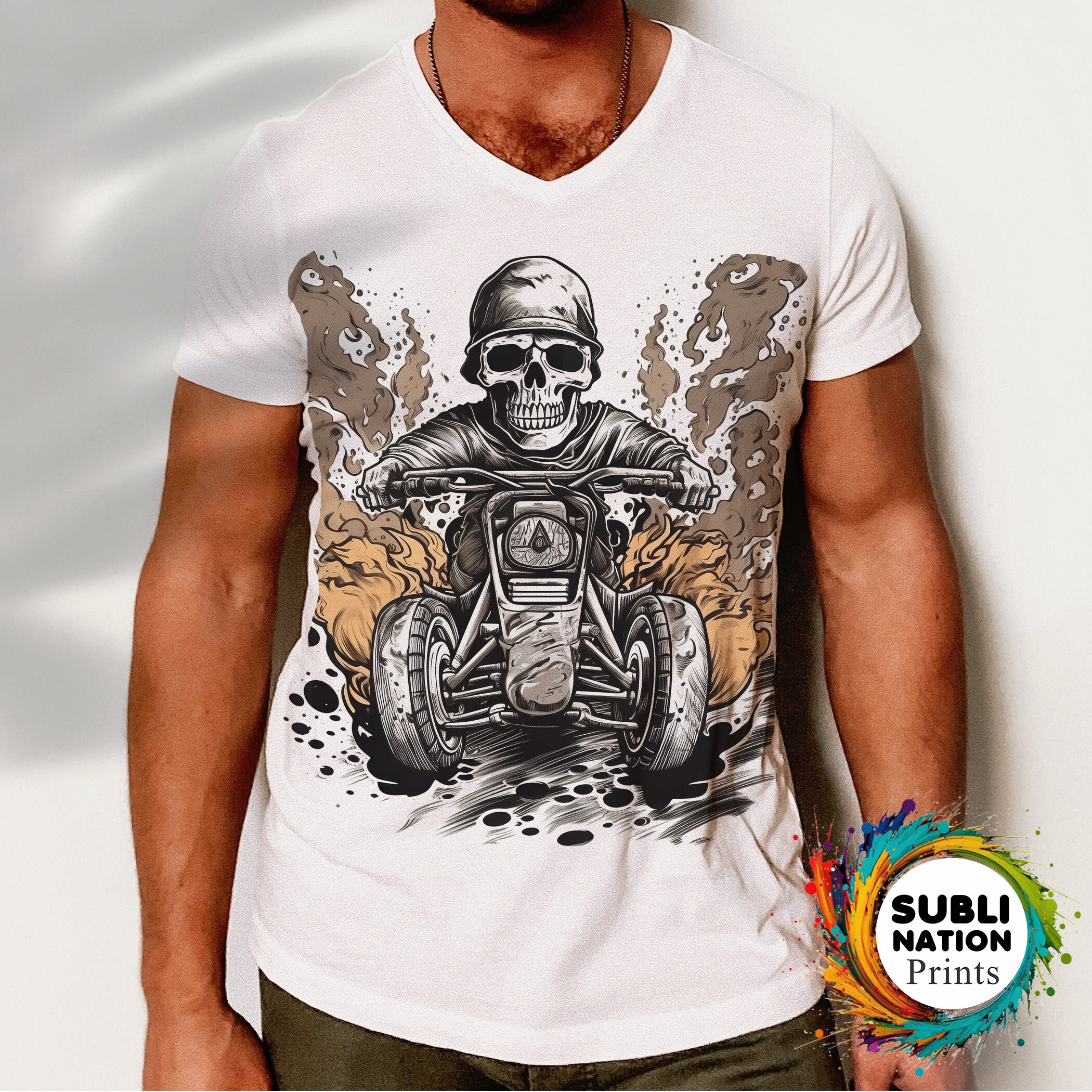 ATV Rider Skull Warrior - Etsy