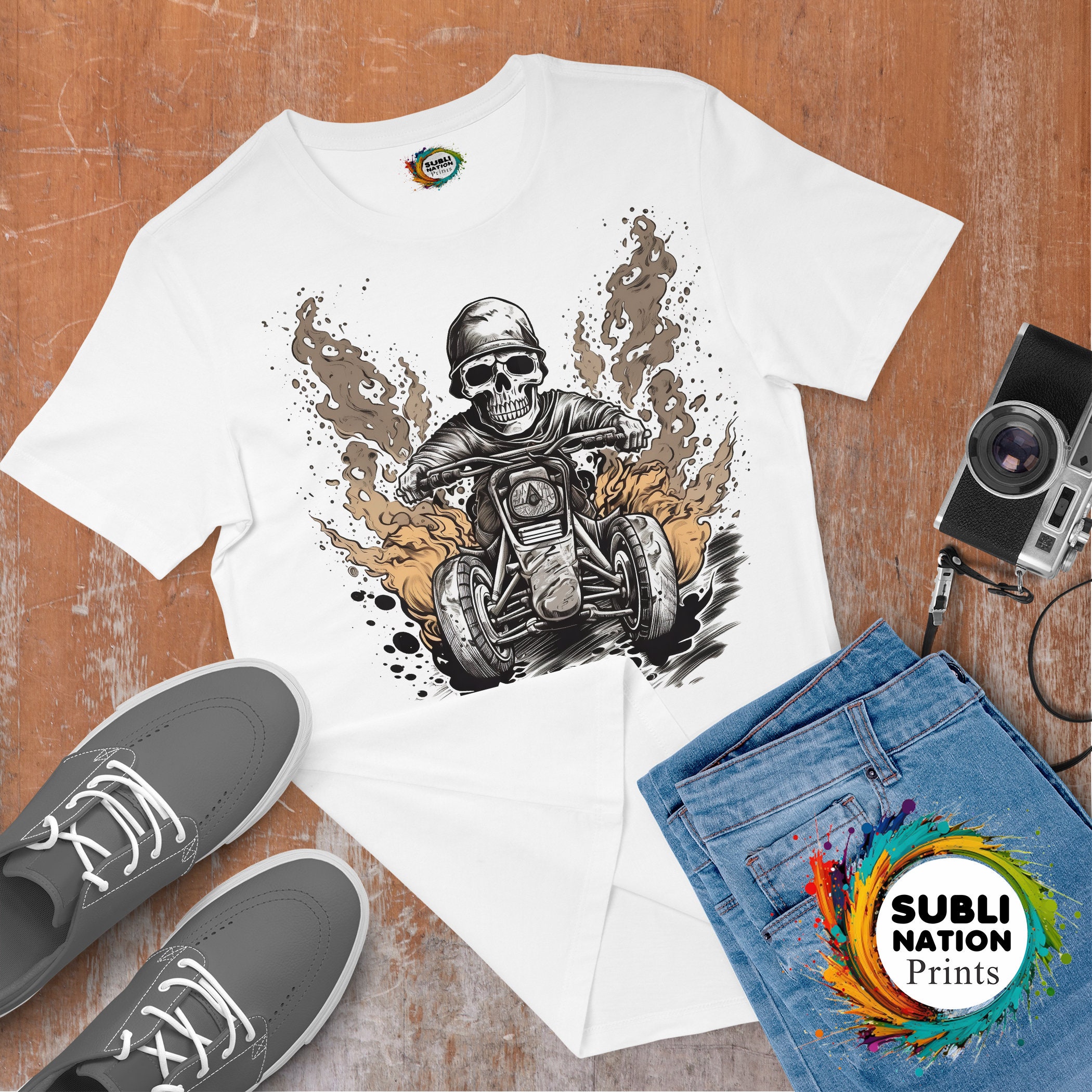 ATV Rider Skull Warrior - Etsy