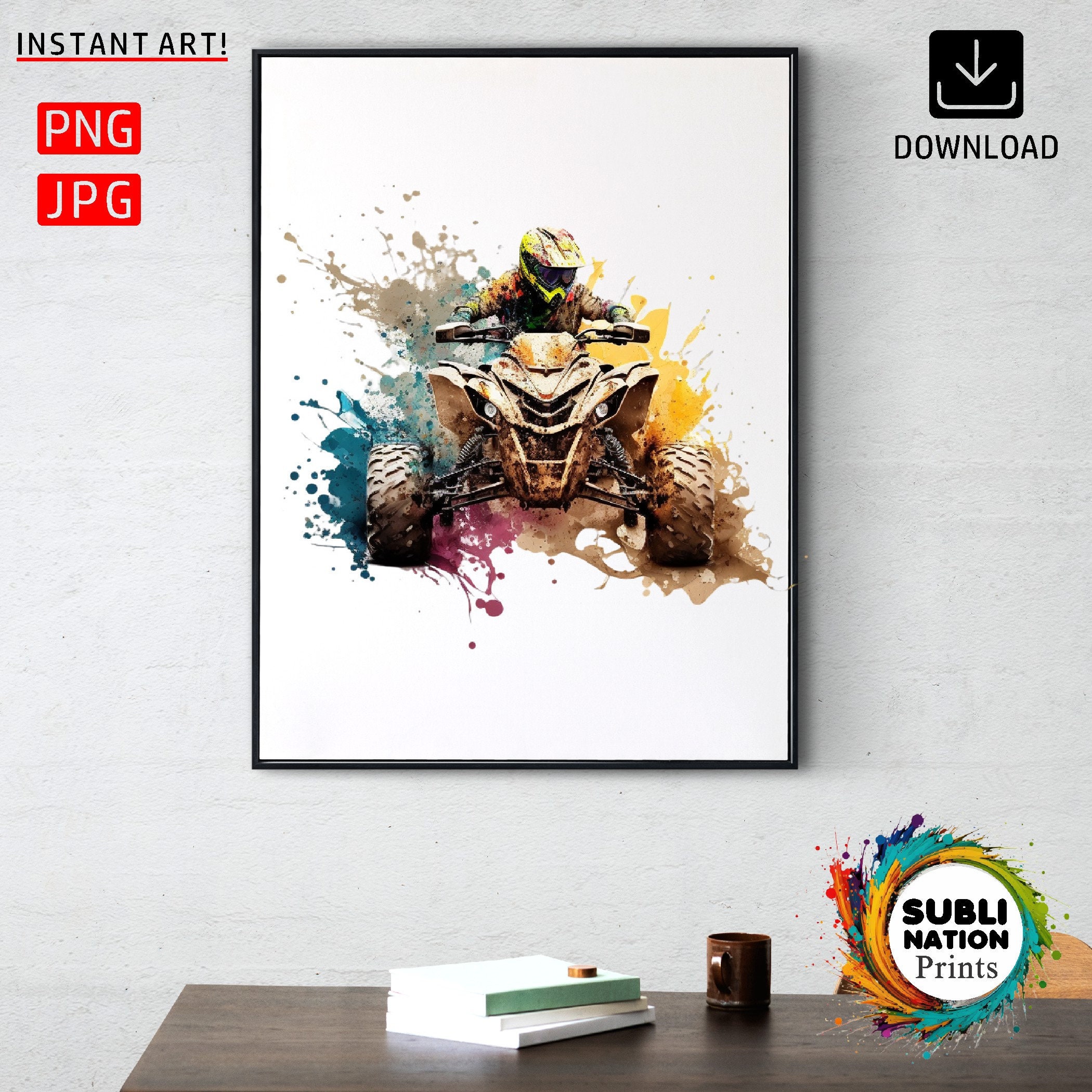 Creative Watercolor Atv Png - Etsy