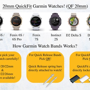 Garmin Watch Adapter, Garmin Quickfit Metal Connector for All Models ...