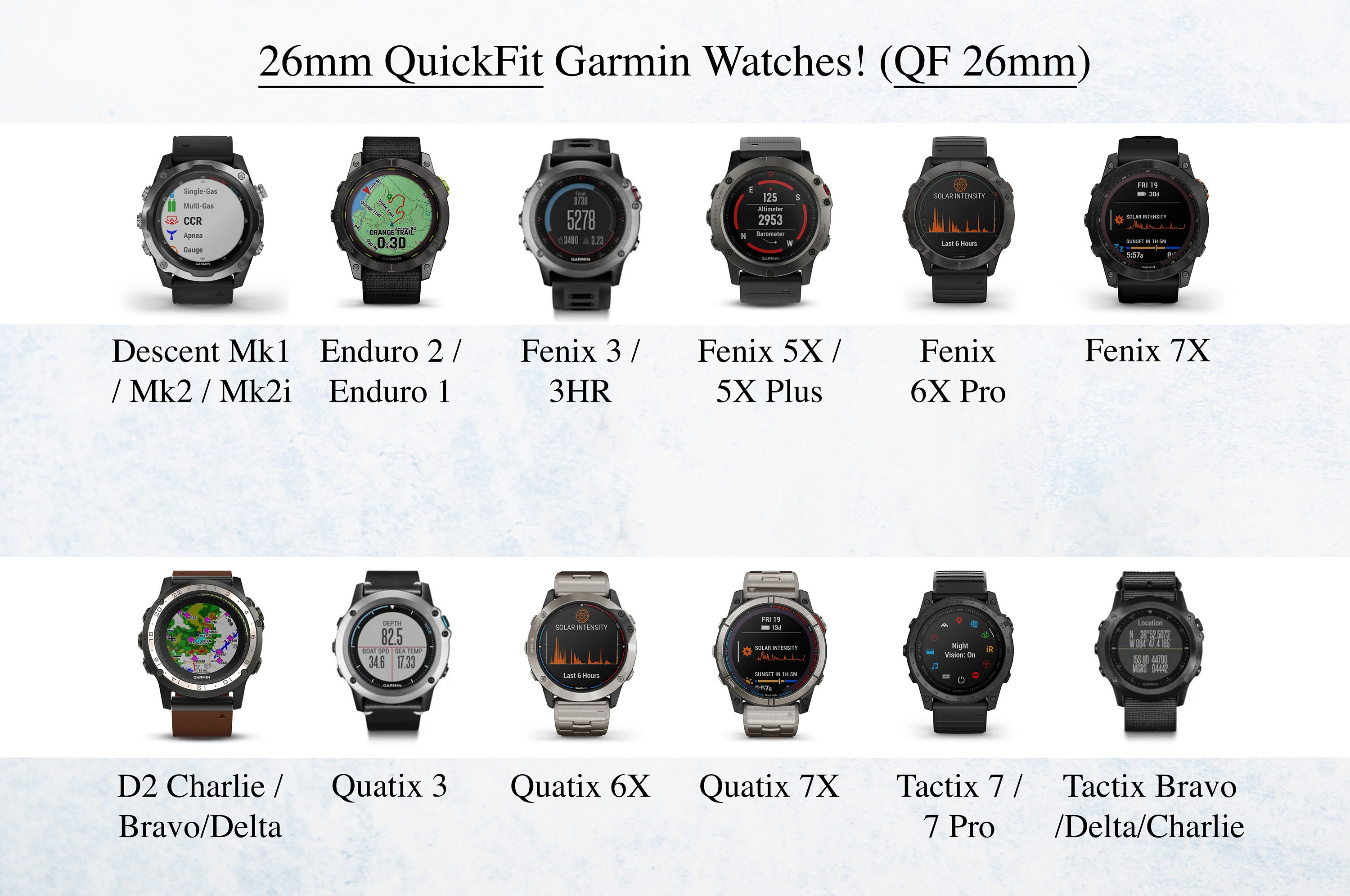 Garmin Watch Adapter, Garmin Quickfit Metal Connector for All Models ...