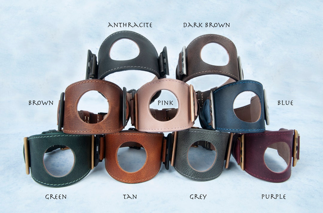 Cuff Design Leather Fitbit Versa 4 Watch Band, Custom Fitbit Versa 3 2 ...