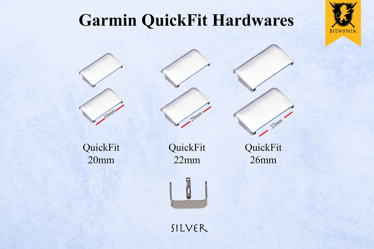 Garmin Watch Adapter, Garmin Quickfit Metal Connector for All Models ...