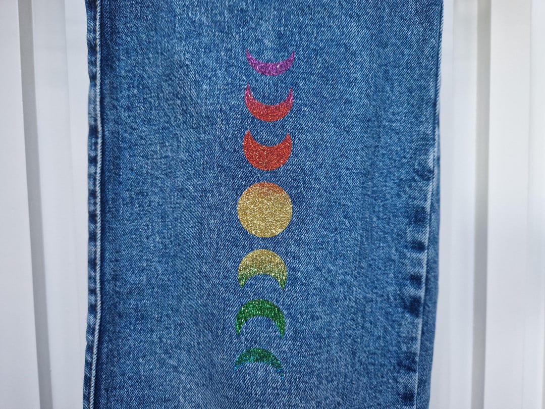 Concert Inspired Iron on Glitter Moon Phases Coldplay Inspired Iron on ...