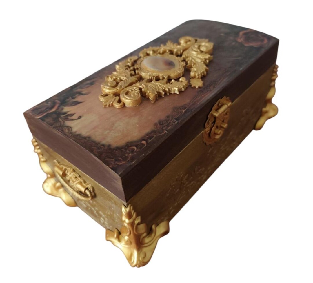 Handmade Mahogany Jewelry Box, Unique Keepsake Casket - Etsy
