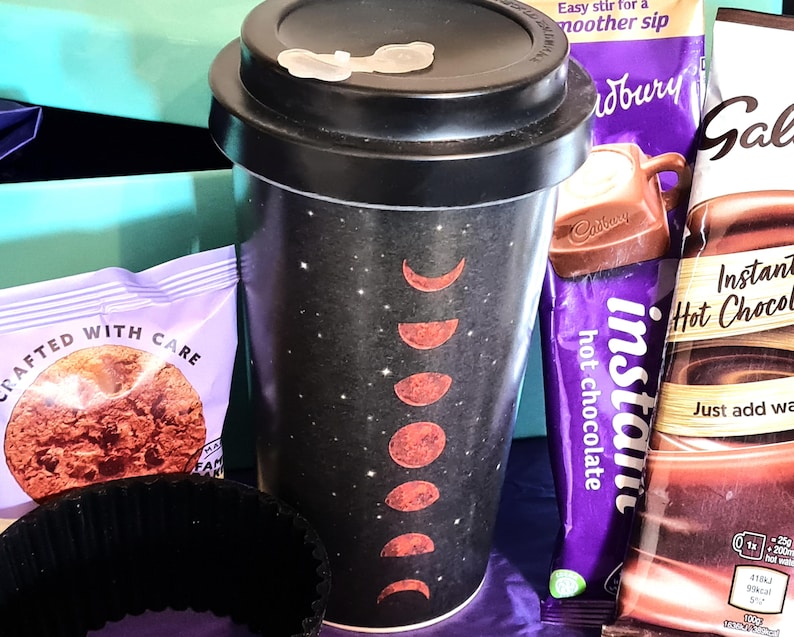 Phases of the Moon Bamboo Travel Mug Gift Set With Lid and Silicone ...