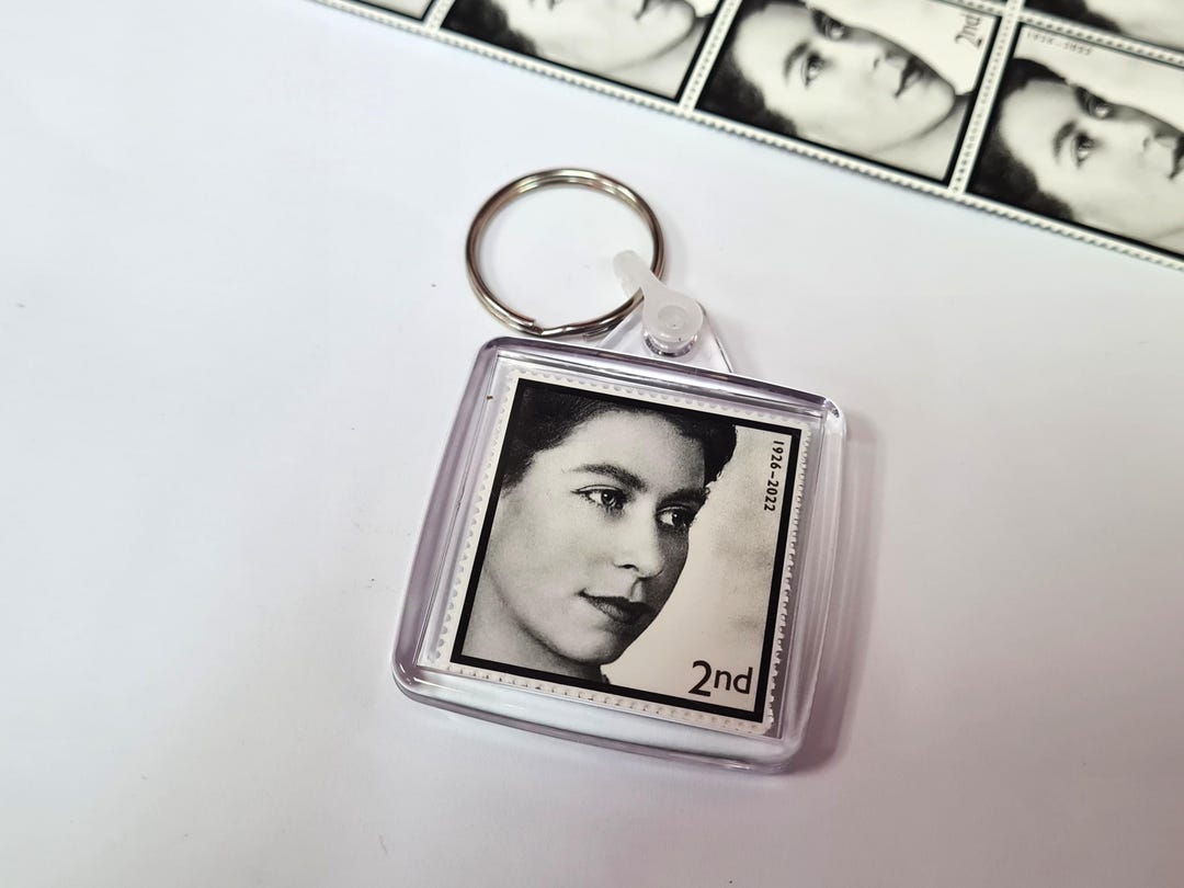 Queen Elizabeth II Commemorative Stamp Keyring - Etsy