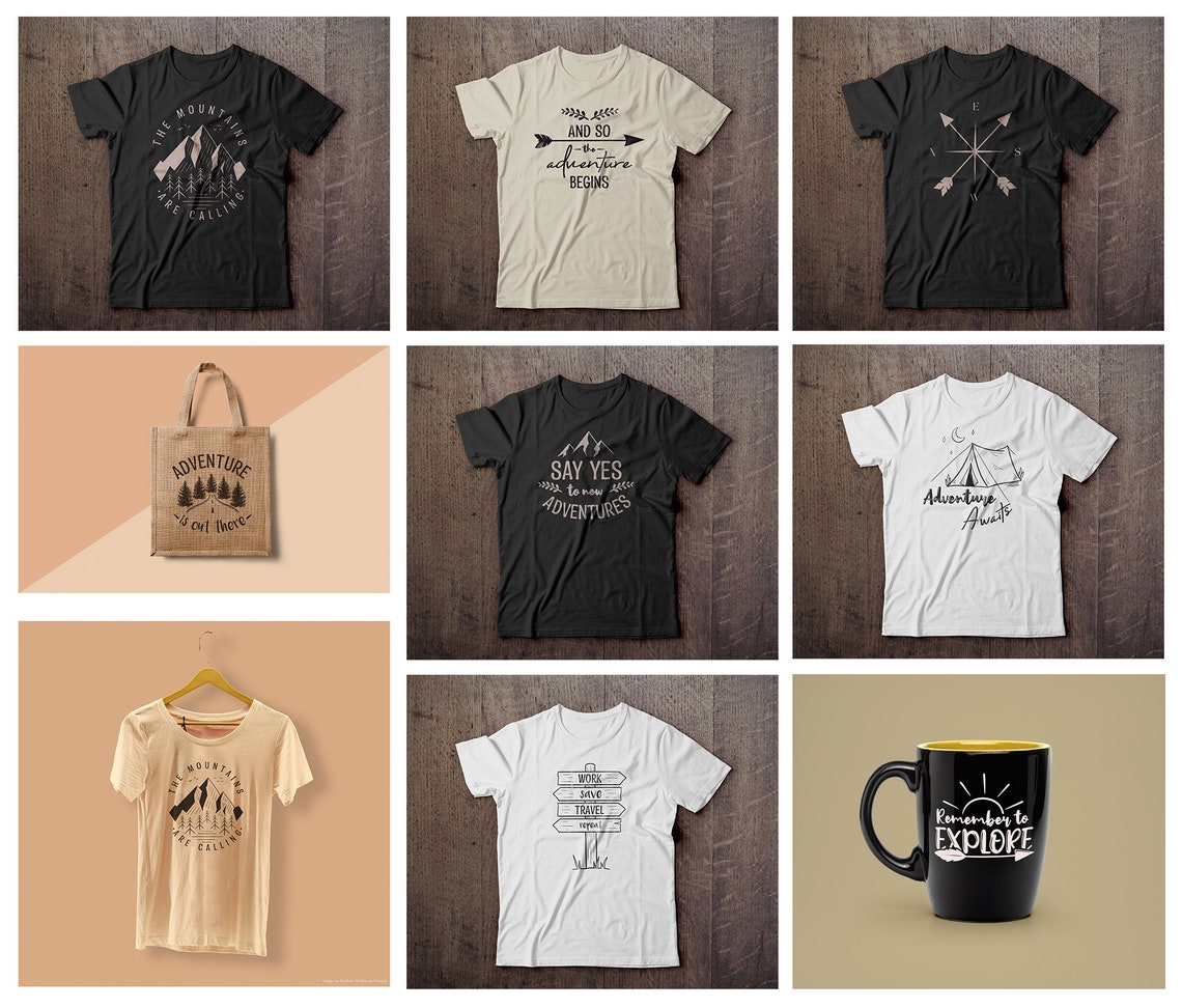 Adventure SVG Bundle, Camping SVG, Mountain Travel Svg, Camper Svg ...